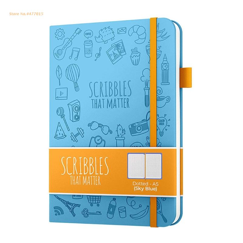 200Pages A5 Practical Scribbles Notebook Dotted Ha... – Vicedeal
