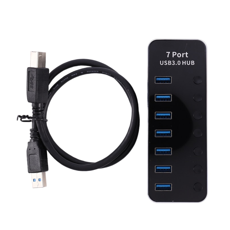Usb 3.0 Hub Powered 7 Port Usb Extender Aluminum S... – Vicedeal
