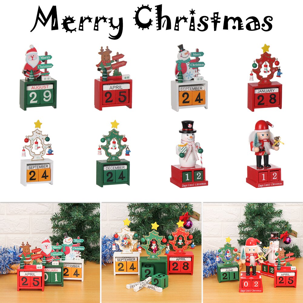 Christmas Wood Christmas Advent Calendars Christma... – Grandado