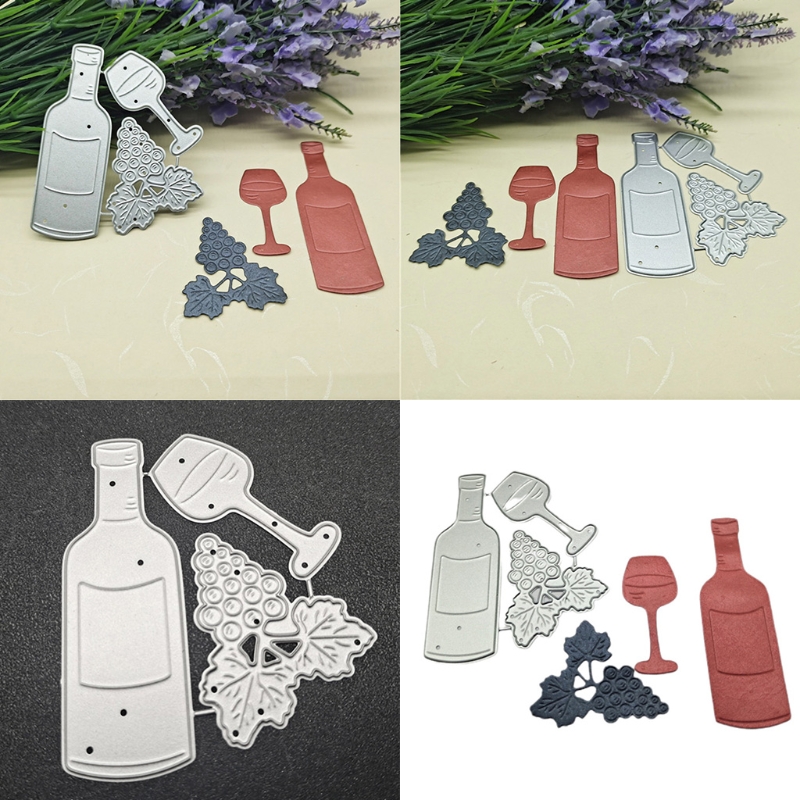 95AA Wine Glass Bottle Metal Cutting Dies Stencil ... – Vicedeal