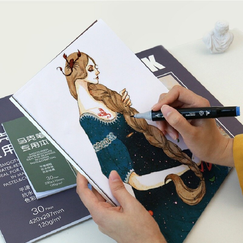 A3/A4 Mark Pen Paper With Hand-Painted Paper Coil ... – Grandado