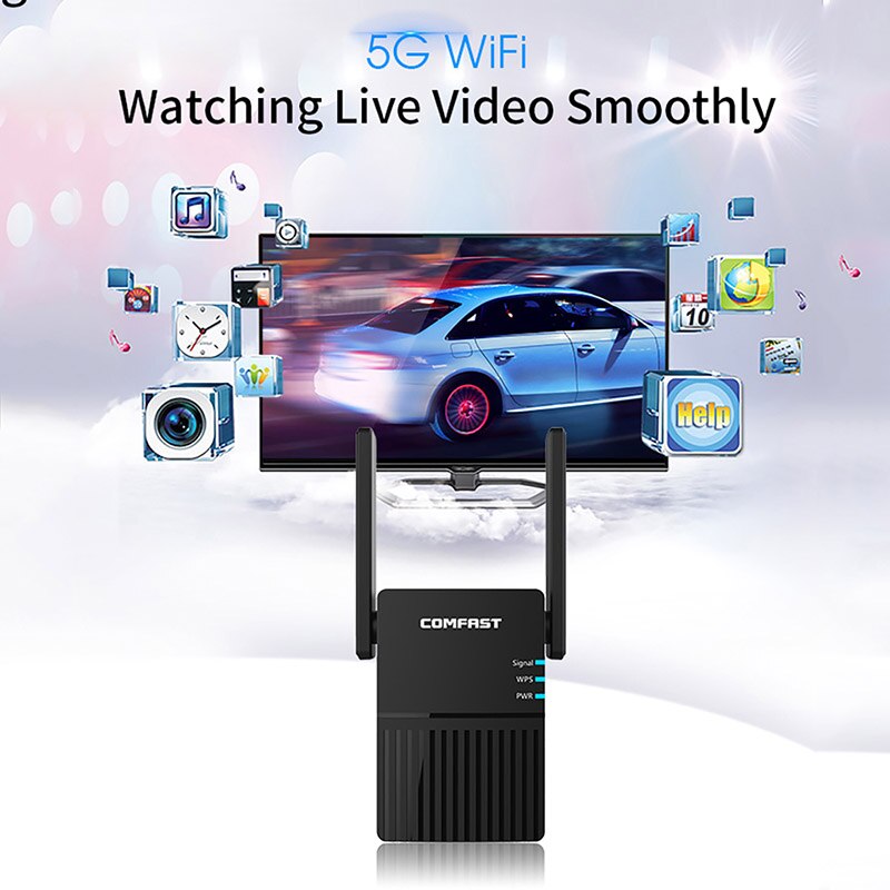 1200Mbps WiFi Repeater Dual Band Wireless Extensio... – Grandado