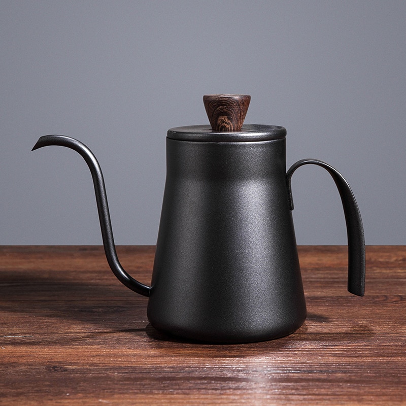 Black Teflon Coating Gooseneck Spout Drip Pot for ... – Grandado