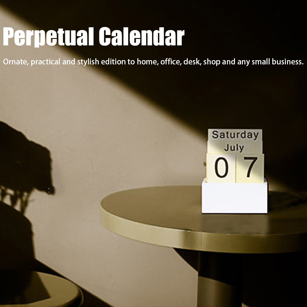 Home Perpetual Calendar Living Room Desk Top Photo... – Grandado
