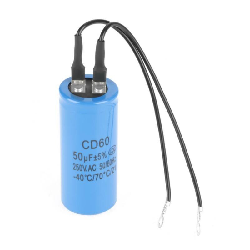 AC 250V Run Condensator Met Wire Lead 50uF 50/60Hz... – Vicedeal