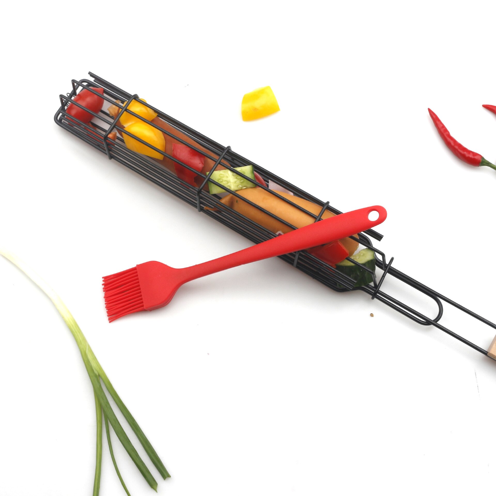 Dog Grill Houten Handvat Worst Grill Kooi Non-stic... – Vicedeal