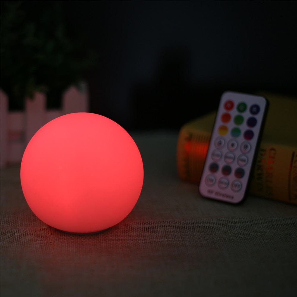 8.5cm Ball RGB Color Changing LED Light With Butto... – Grandado