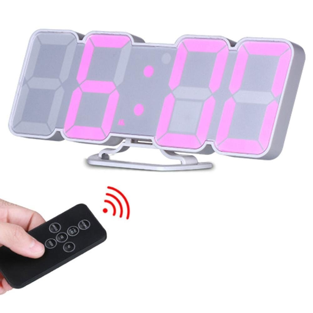 Voice Control 3D LED Digital wall clock Remote Con... – Grandado