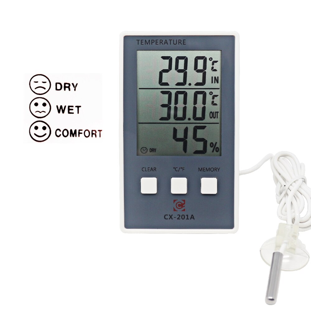 Digital Thermometer Hygrometer Indoor Outdoor Temp... – Grandado
