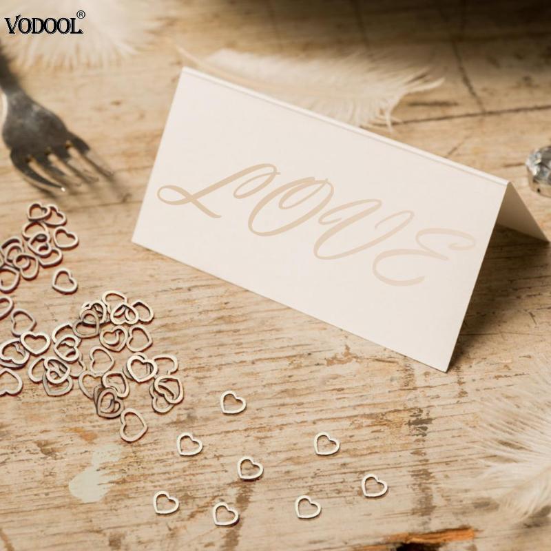 100pcs/50pcs Wooden Love Heart Shape Wedding Table... – Grandado