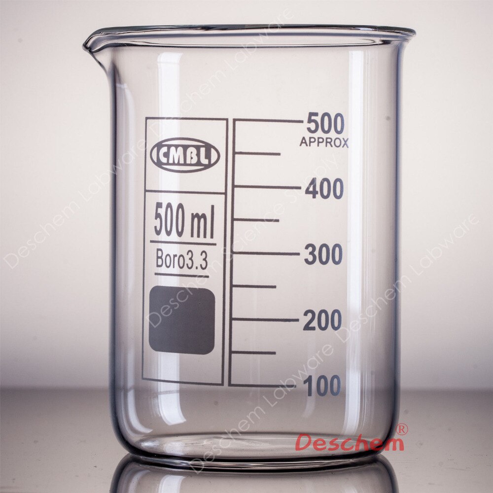 500ml,Glass Beaker Low Form Chemistry Lab Glasswar... – Vicedeal