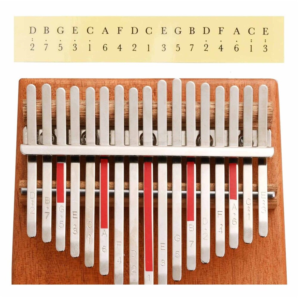 17 Keys Thumb Piano Wood Mahogany Mbira Body Music... – Grandado