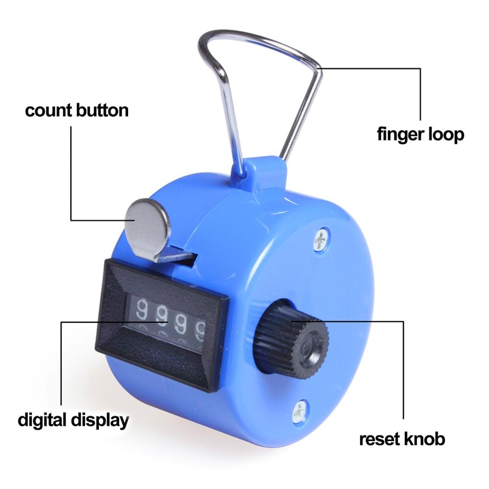 3 X Plastic 4 Digit Hand tally counter manual Palm... – Grandado
