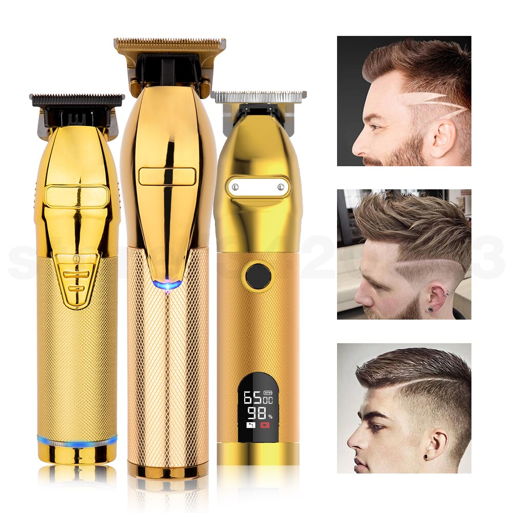Hair Trimmer Gold Electric Trimmer For Men Cordles... – Vicedeal