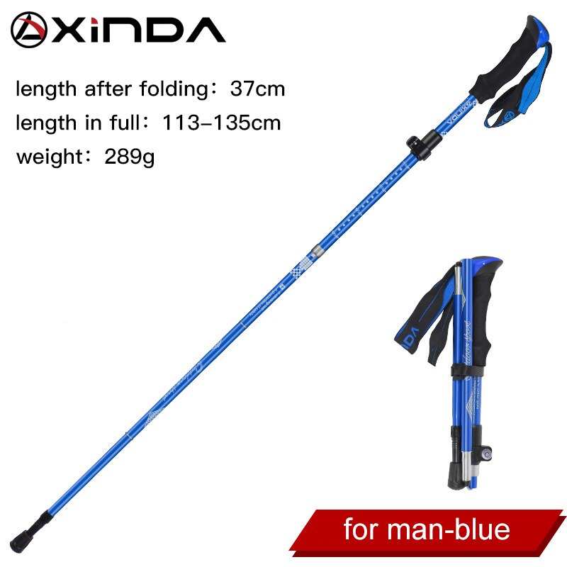XINDA Folding Trekking Poles Aluminum alloy Ultral... – Grandado