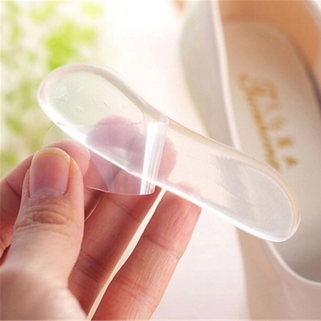 1Pair Woman Shoes Sticker Transparent Silicone Hig... – Grandado