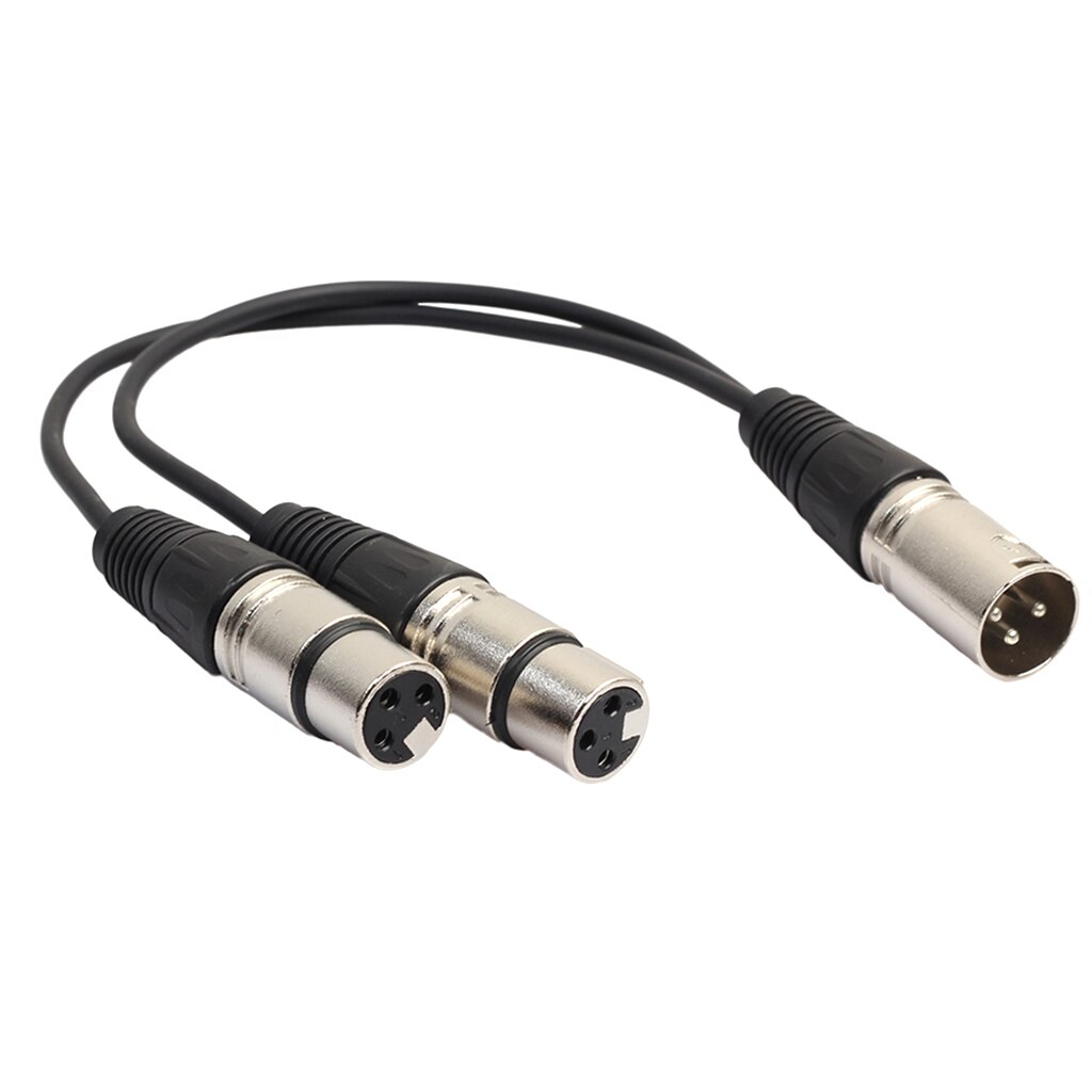 3-pin XLR Male to Dual 2 Female Y-Splitter Microph... – Grandado