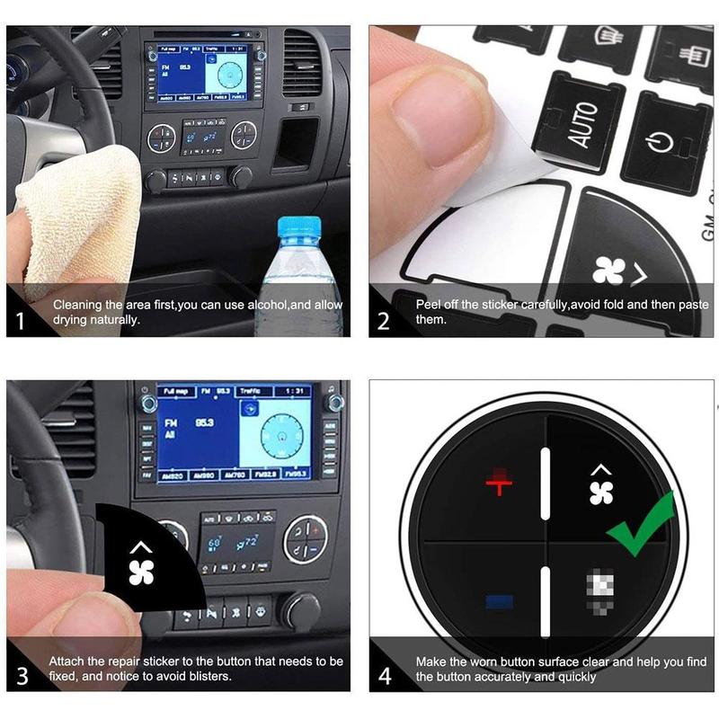 1 Set Car Button Ac Central Control Stickers Unive... – Grandado