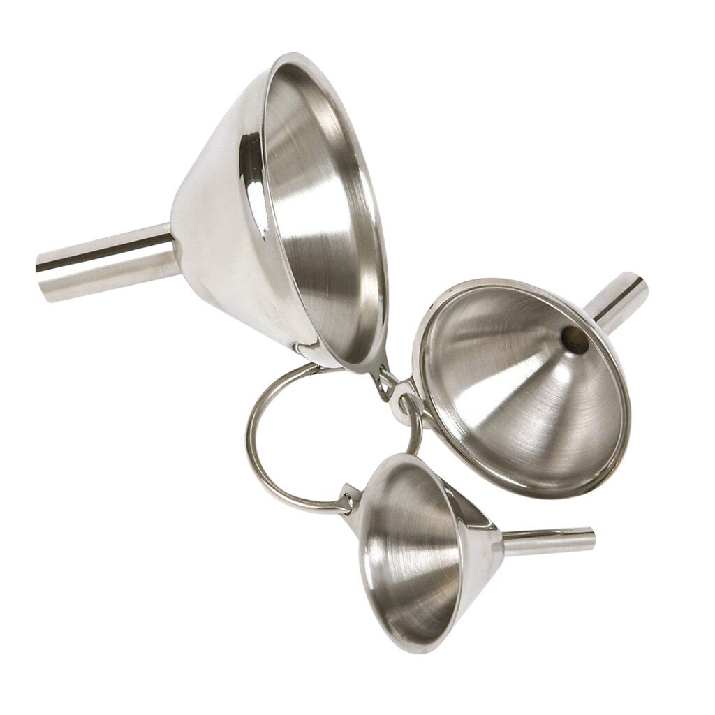 3pcs Stainless Steel Cone Funnel Pour Oil Wine Liq... – Grandado