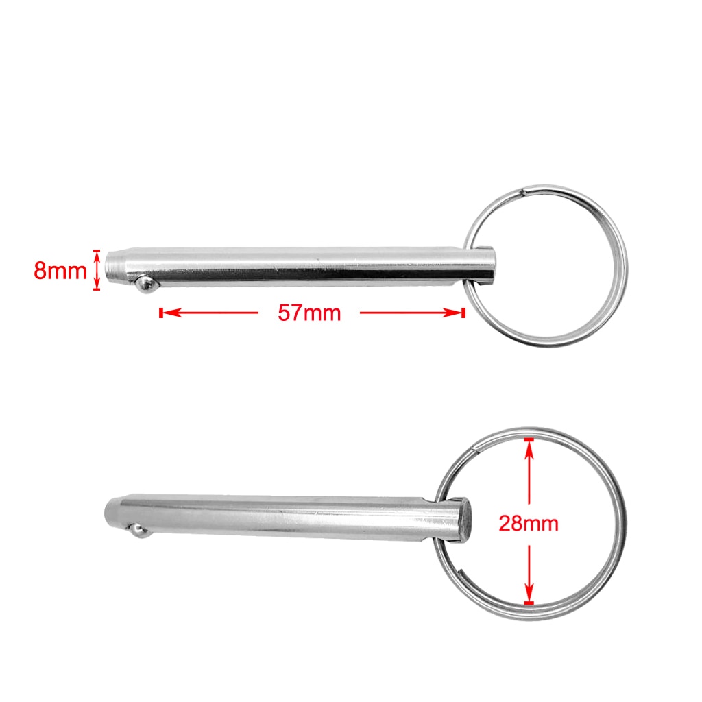 8mm quick release pin rustfrit stål m / fjeder bim... – Grandado