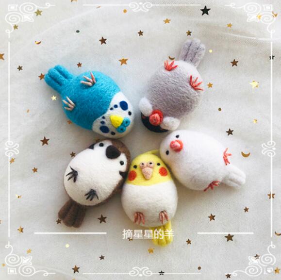 Sparrow parrot bird wool needlepoint kit wool felt... – Grandado