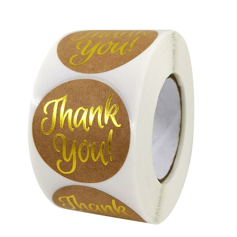 3.8cm Round Stickers with Gold Foil Adhesive for W... – Vicedeal