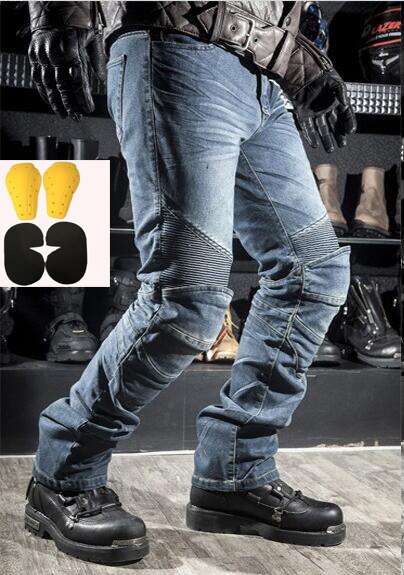 Classic Motorcycle Pants Men Moto Jeans Protective... – Grandado