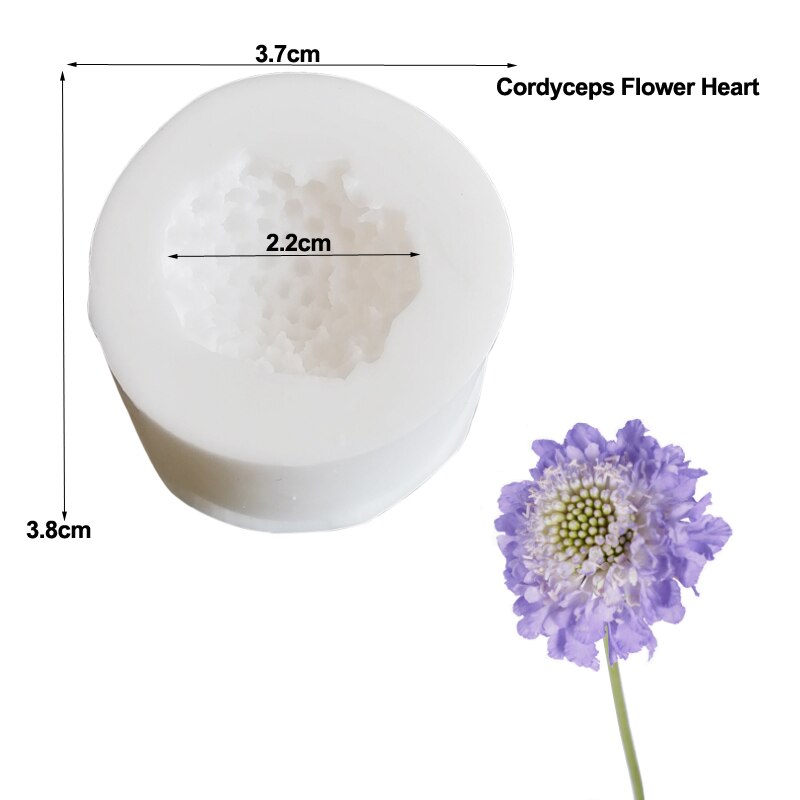 Scabiosa Stamen Heart Flower Veiner Silicone Mold ... – Grandado