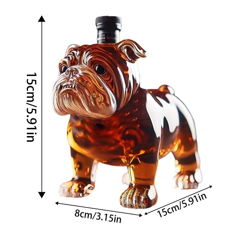 Bulldog Shaped Decanter Whiskey Bottle Funny Glass... – Grandado