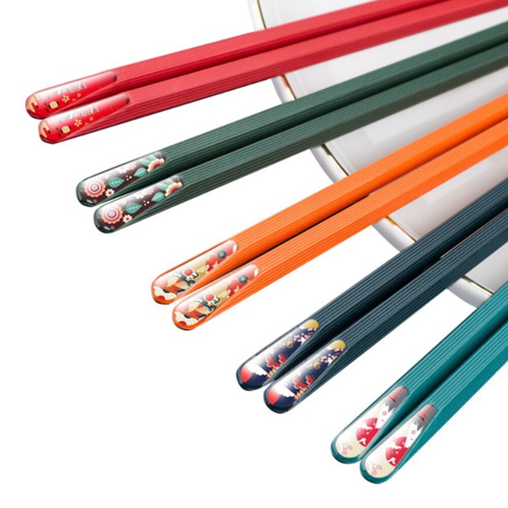 5 Pairs Japanese Chopsticks Food Sushi Sticks Set ... – Grandado