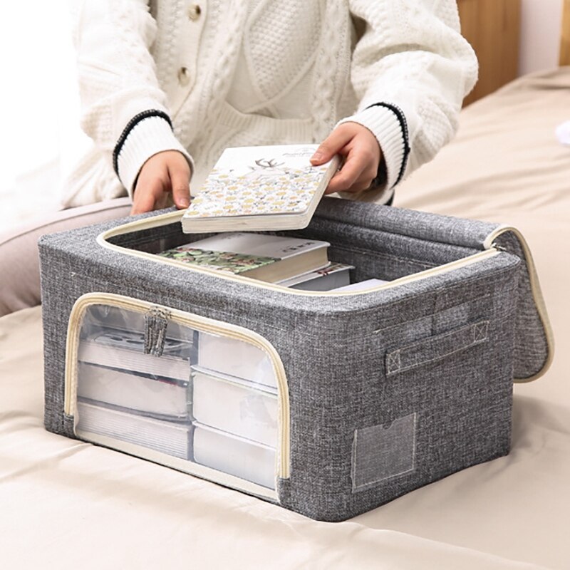 1Pcs Thicken Storage Box Fabric With Cover Fold Ba... – Grandado