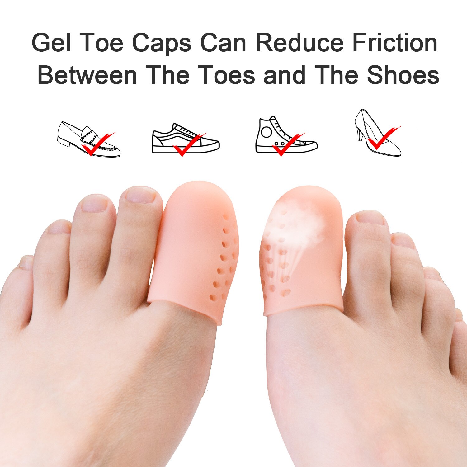 2 st= 1 par stora hallux valgus korrigeringsskydd ... – Vicedeal