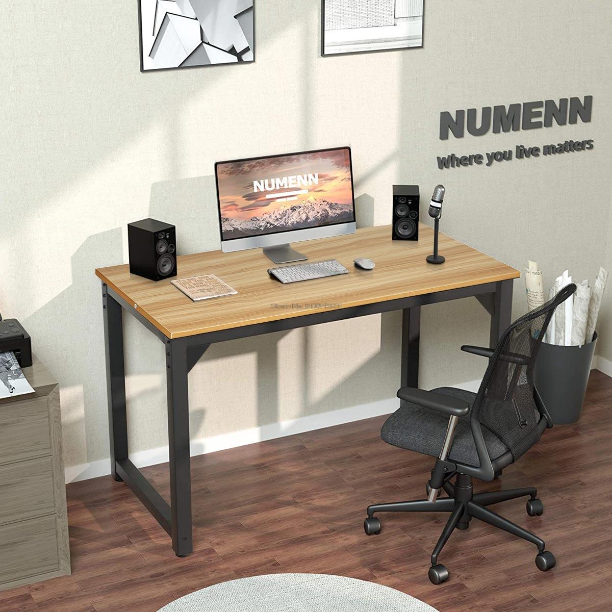 Wooden Computer Desk Office Desk Modern Writing Ta... – Grandado