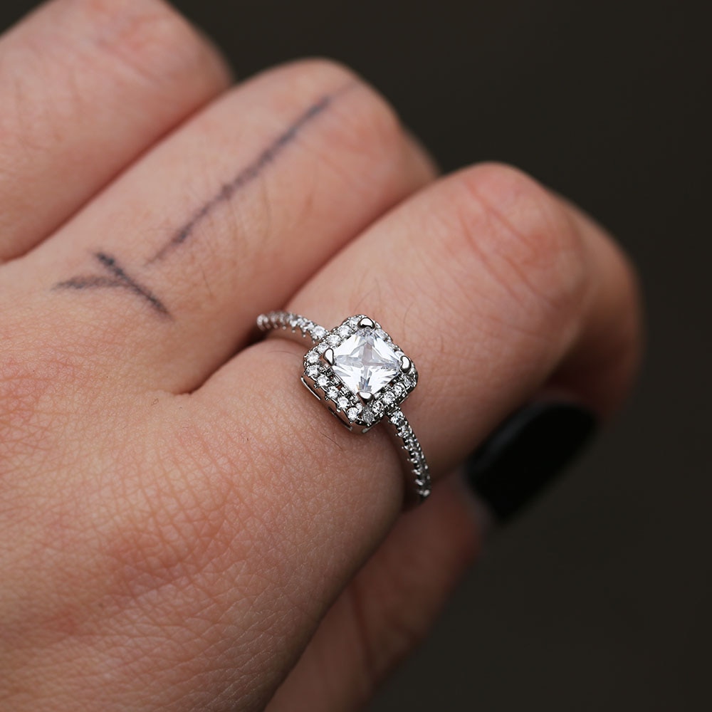 Huitan Wedding Proposal Rings For Women Simple Sty... – Grandado