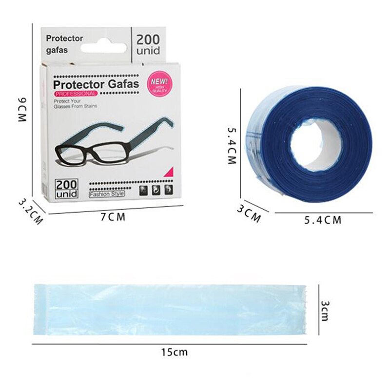 200pcs/box Plastic Disposable Covers for Glasses L... – Grandado