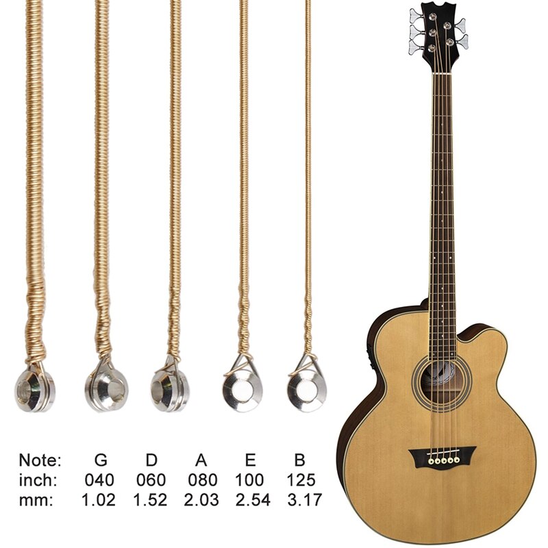 5 Teile/satz Akustische Bass Schnur Durcheinander ... – Grandado