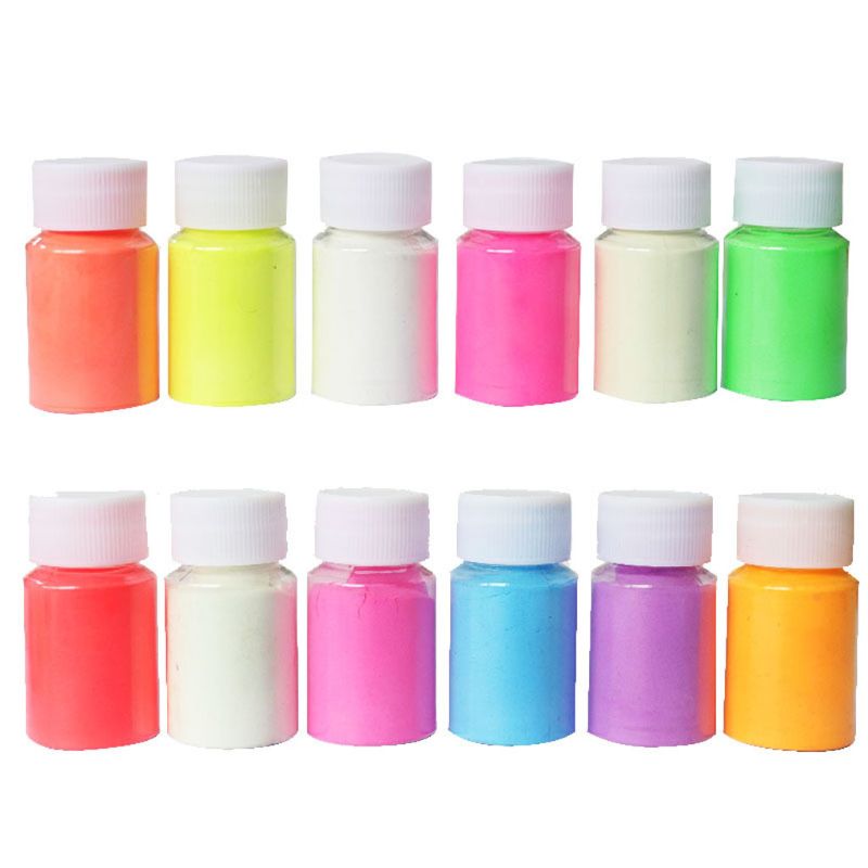 12 Color Luminous Resin Pigment Kit Glow In the Da... – Vicedeal