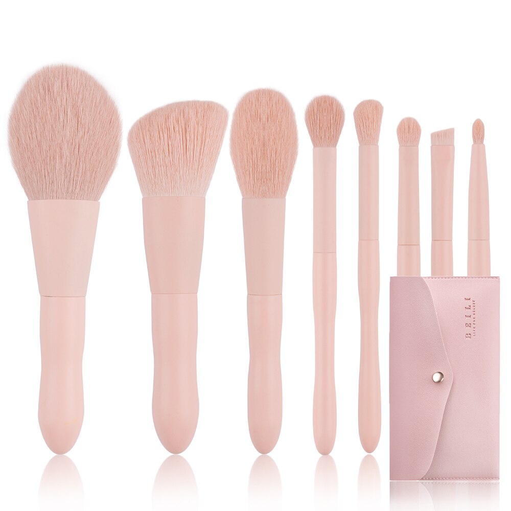 BEILI-Mini brochas de maquillaje, conjunto de 8 Ud... – Grandado