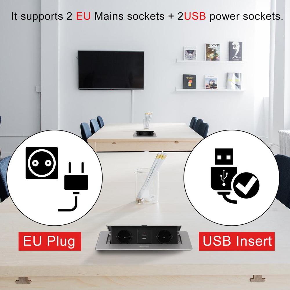 Practical Silver Round Side Desktop Conference Tab Grandado