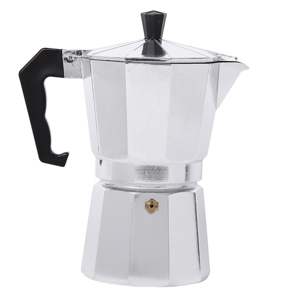 Stovetop Espresso Maker Aluminium with Brown Handl... – Grandado