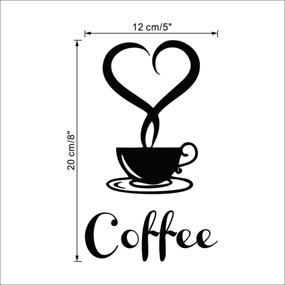 Coffee shop Restaurant wall decor decals home deco... – Grandado
