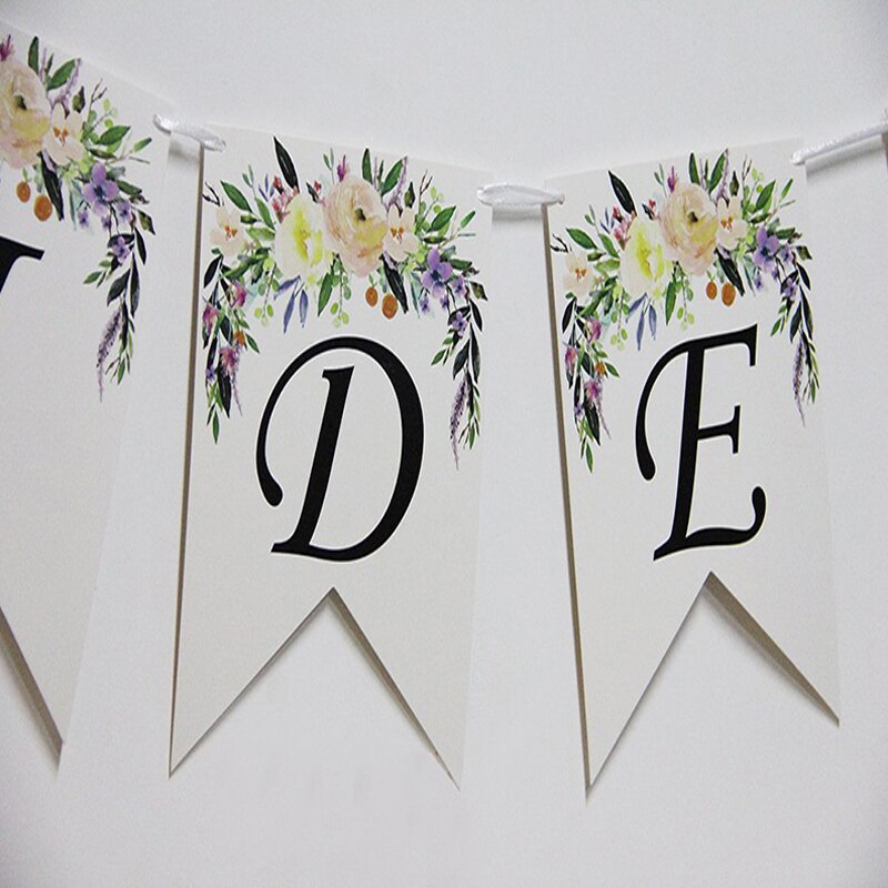 1Pcs/Set Square Bride To Be Letter Flag Single Par... – Grandado