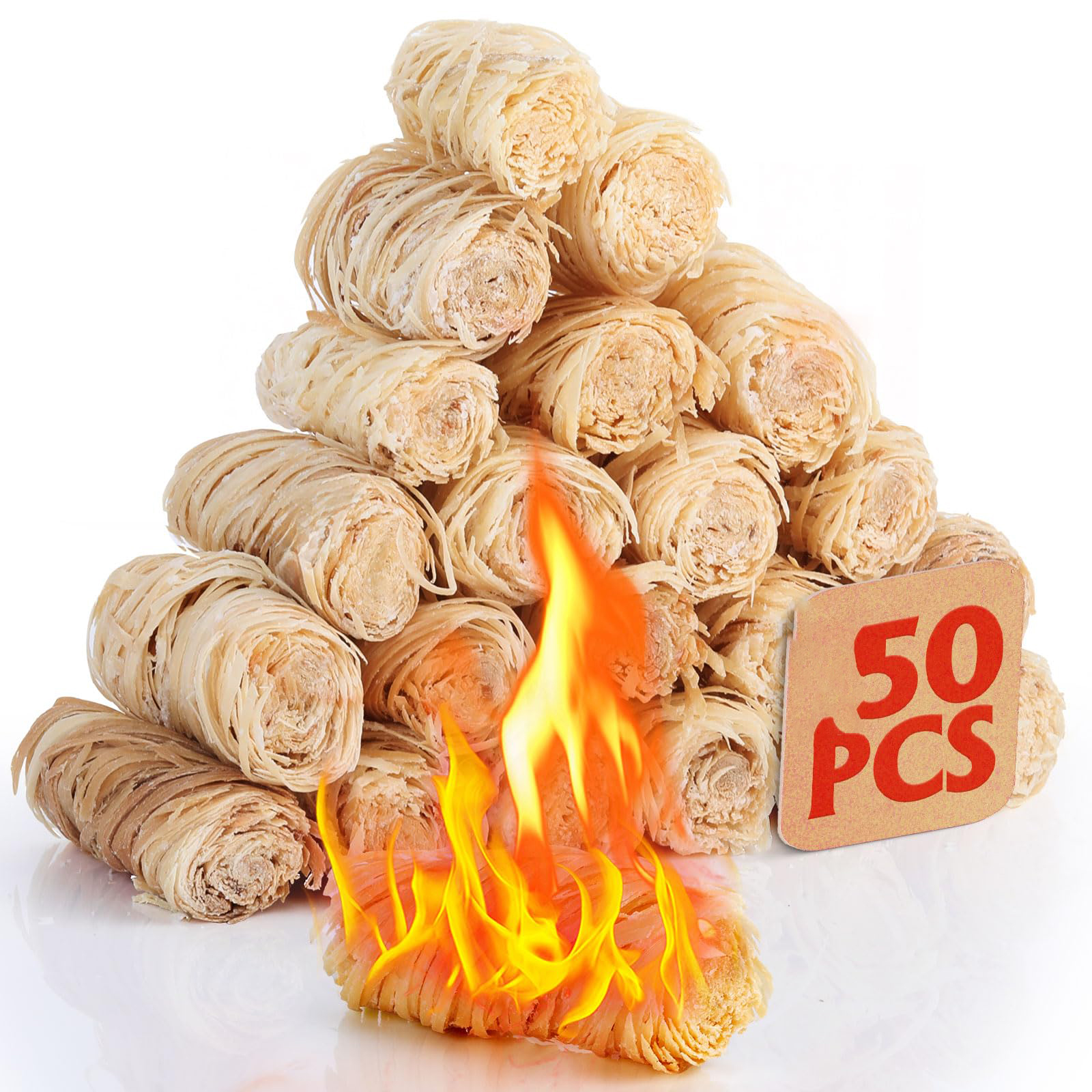 50Pcs Fire Starter,Natural Fire Starters for Campf... – Grandado