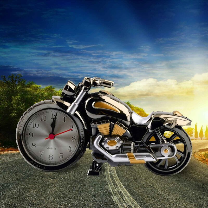 Home Decor Motorcycle Alarm Clock Desk Decor Table... – Grandado