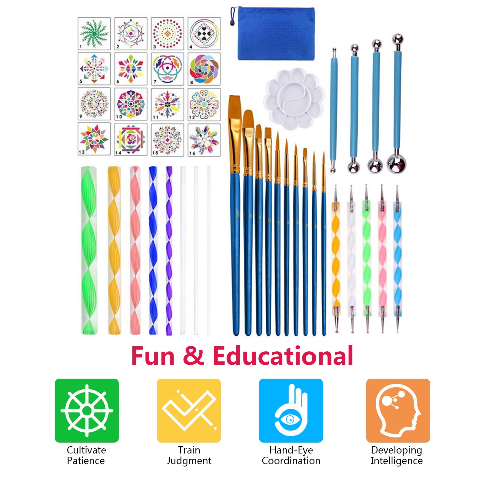 41 Piece Mandala Dotting Tools DIY Painting Stenci... – Grandado