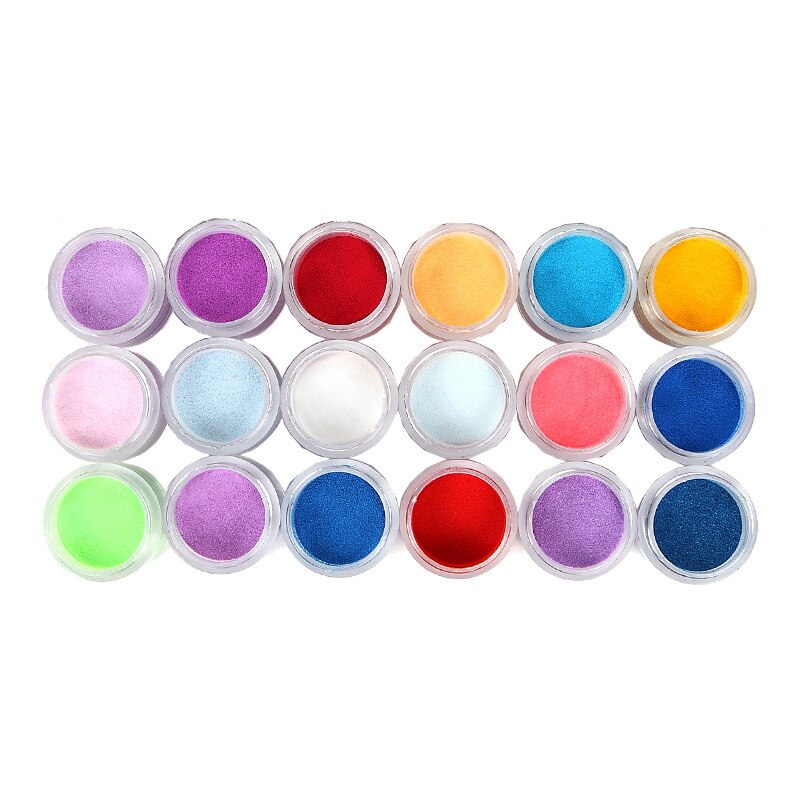 18 Colors Acrylic Powder Dust UV Gel 3D Tips Decor... – Grandado