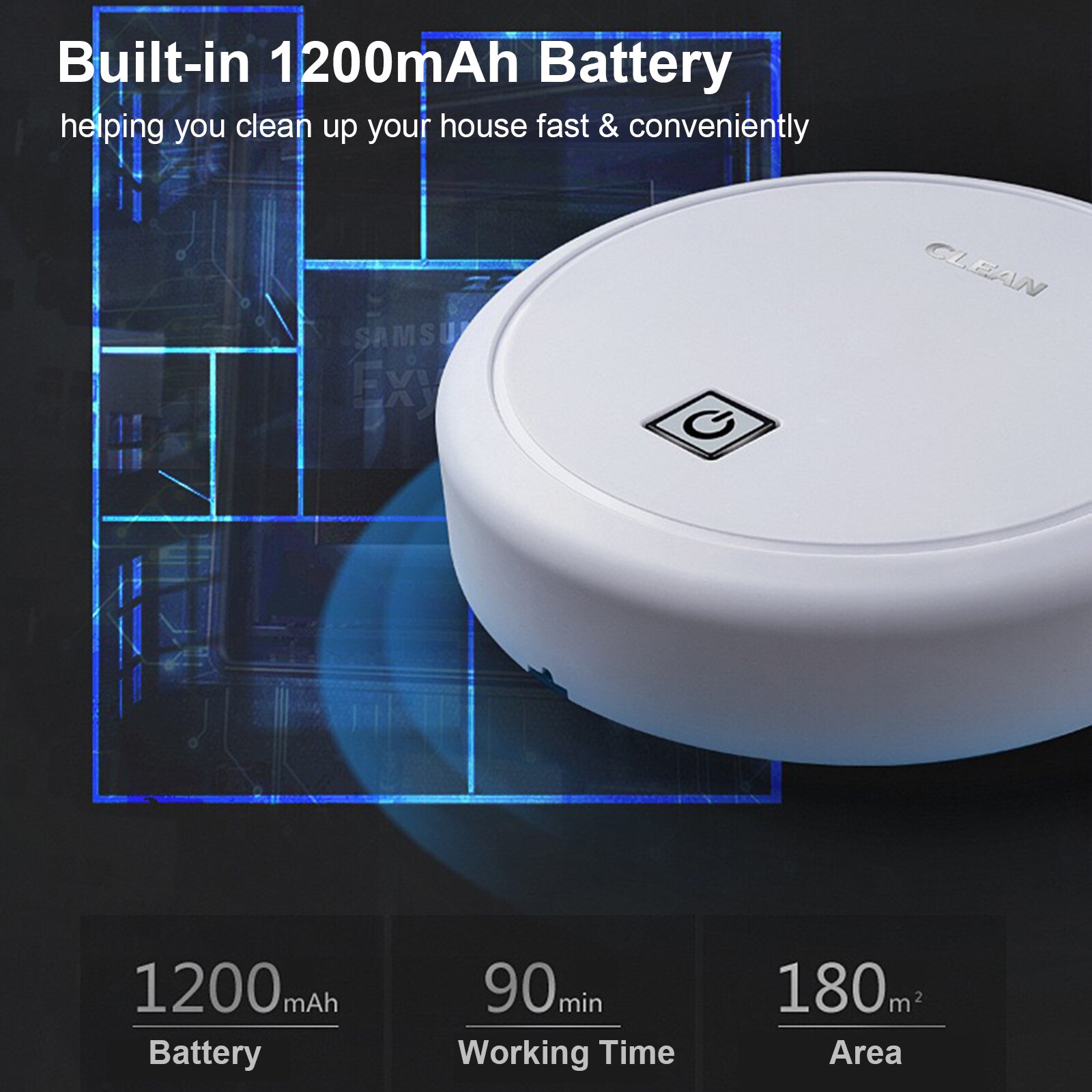 Vacuum Cleaner 3 in 1 Smart Sweeping Machine Stron... – Grandado