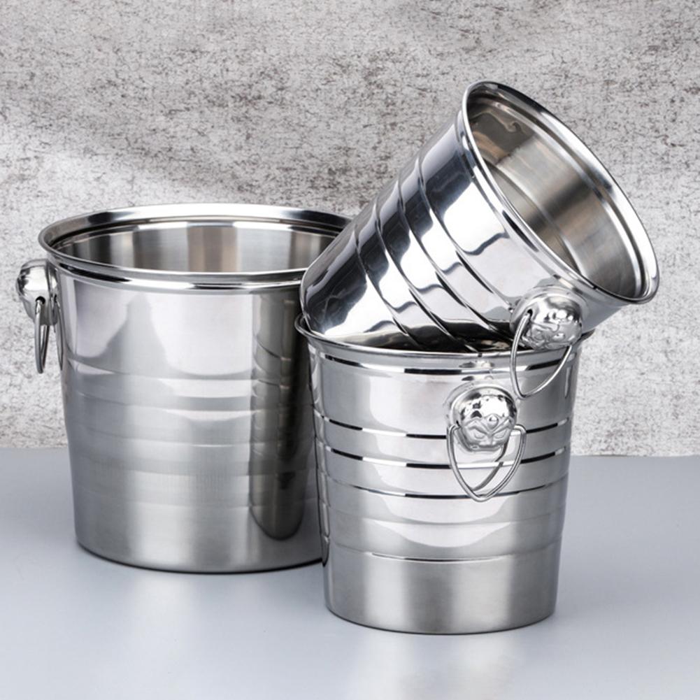 Stainless Steel Ice Bucket Thick Ice Holder Contai... – Vicedeal