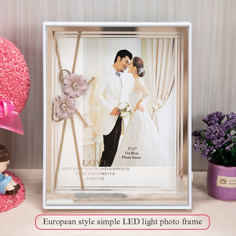 European style glass USB + LED luminous photo fram... – Vicedeal