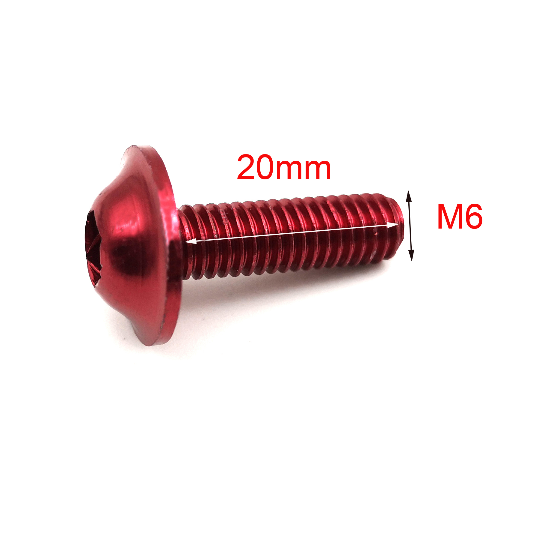 10pcs Motorcycle Bolts Screw M6 x 20mm Aluminum ad... – Grandado